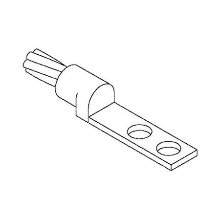 ULTRAWELD mold for connection of a #2 stranded cable to lug strand ...