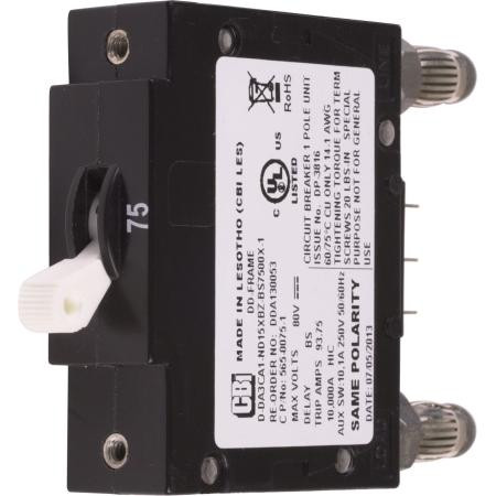 NEWMAR 75 amp circuit breaker with OPEN circuit alarm contacts for the ...