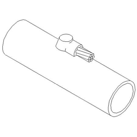 ULTRAWELD mold for connection of # 2 stranded cable to 1.5"-2 ...