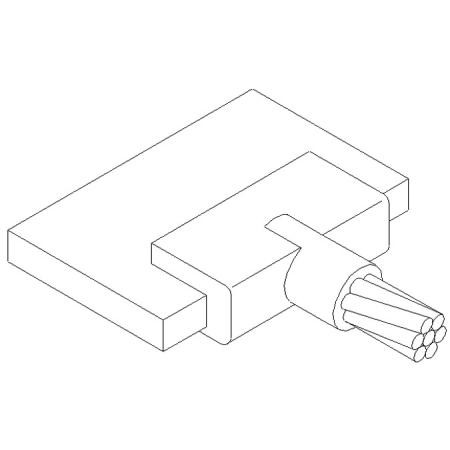 ULTRAWELD mold for connection of # 2 solid cable to 1/4" x 1-1/2" buss ...