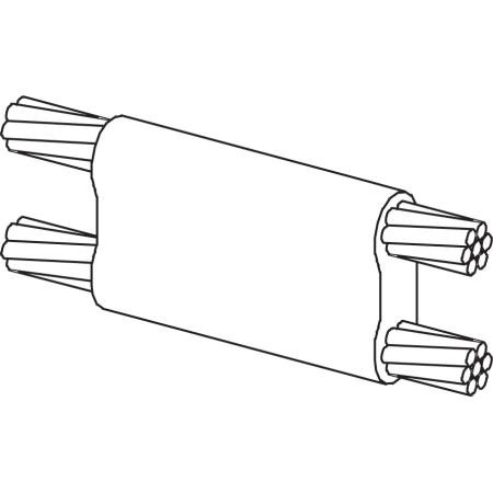 ULTRAWELD standard mold for parallel connection of 4/0 strand to 2 ...