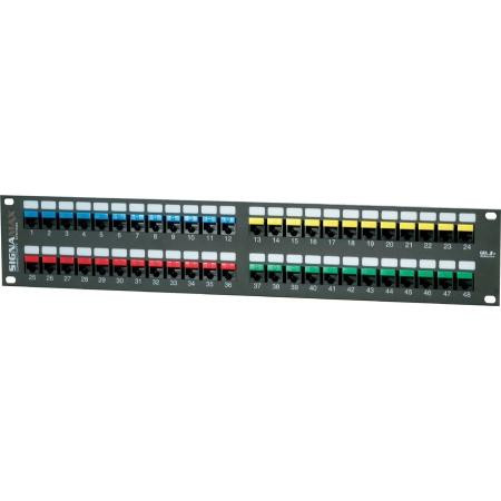 SIGNAMAX 48 Port Category 5e High Density Feed-Thru Panel. 2U Rack ...