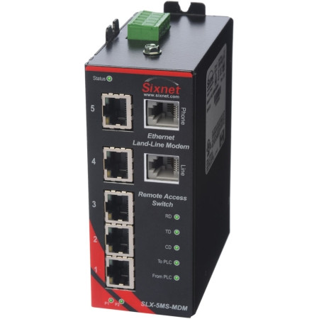 Red Lion Controls 5 Port Managed Ethernet Switch w/ 56K Modem ...