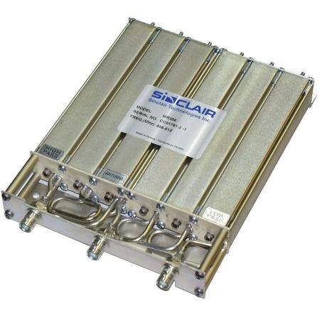 SINCLAIR 406-440 MHz Mobile Duplexer. Notch (reject) type. Six cavity ...