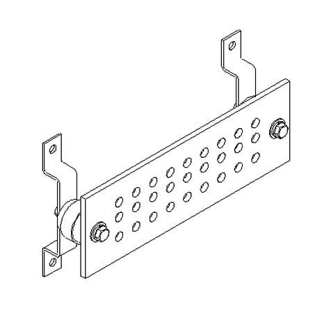 HARGER 1/4" thick x 4" wide x 12" long ground bar with insulators and ...