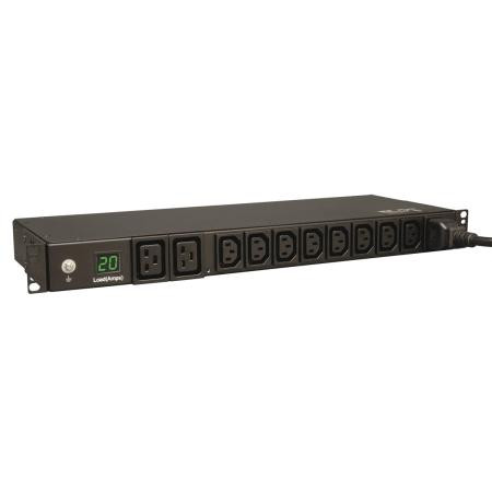 TRIPP LITE Single-Phase Metered PDU, 16/ 20A, 200-240V, 1U rackmount, 2 ...