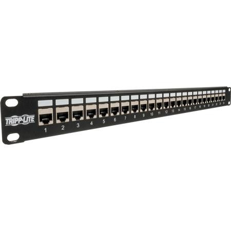 TRIPP LITE 24-Port CAT6 Patch Panel. 19" width mounts easily in 2-Post ...