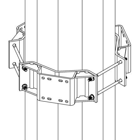 COMMSCOPE 4' Microwave Antenna Dual Ring Mount Kit. Includes ring ...