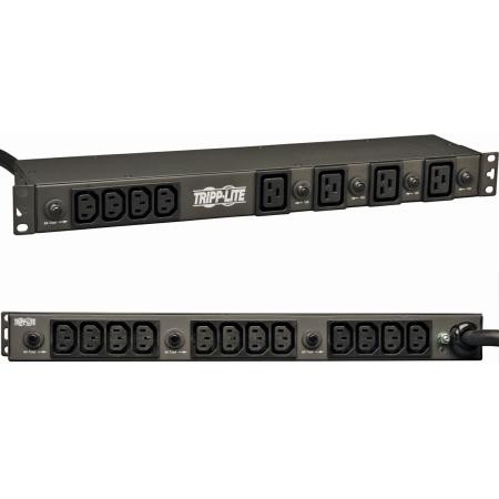 TRIPP LITE Single-Phase Basic PDU, 30A 208/240V, 1U rackmount, 4 C19 ...