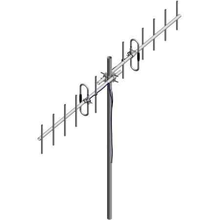 COMPROD 215-225 MHz Dual Yagi Array Antenna. Back to back configuration ...