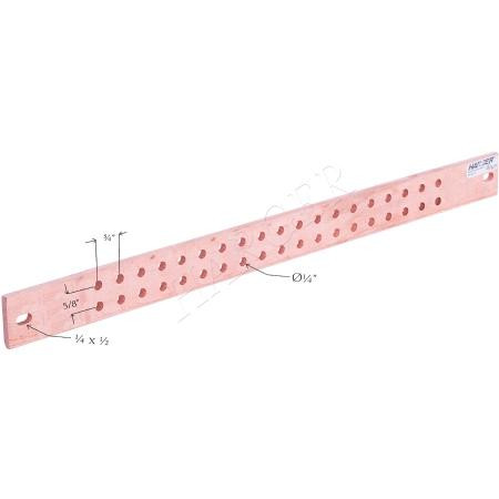 HARGER 1/4"thick x 1.5" wide by 35.25" long. Horizontal Rack ground bar ...