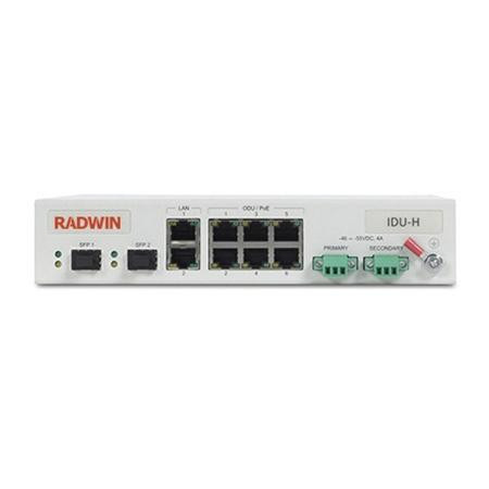 RADWIN IDU-H/HP for up to six 2000 C-Series and B-Series Radios and/or 5000 HBS Radios ...