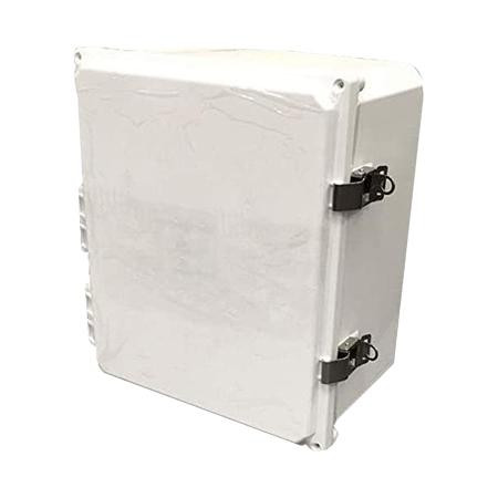 VENTEV 12X10X6 White Enclosure. Solid Door Latch Lock, back panel ...