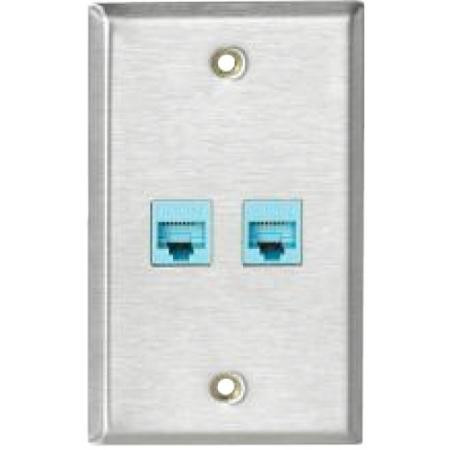 BELDEN KeyConnect Stainless Steel Faceplates, 2-Port, Single Gang ...