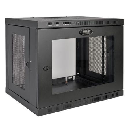 TRIPP LITE 9U Low-Profile Wall-Mount Rack Enclosure Cabinet with Clear ...