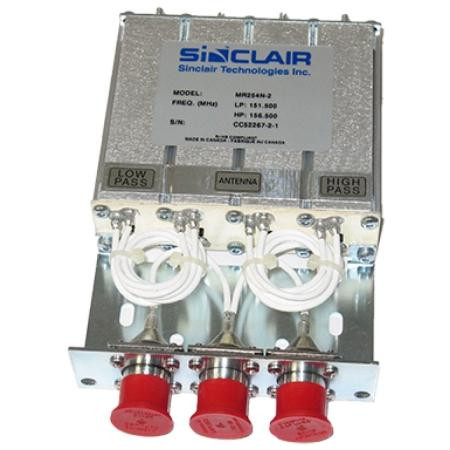 SINCLAIR 148-160 MHz Mobile Duplexer. Notch (reject) type. Four cavity ...