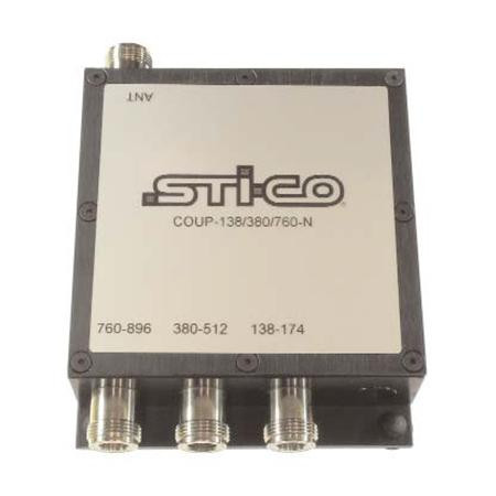 STI-CO Tri-band coupler. Frequency ranges 138-174, 380-512, 760-896 MHz ...