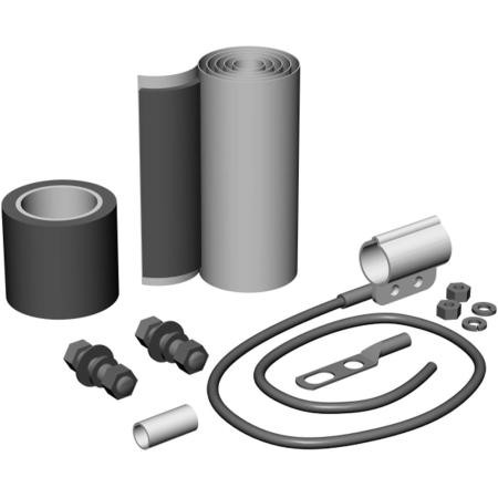 TIMES Standard Grounding kit for LMR-300 cables. Includes 5 ft. of 6 ga ...