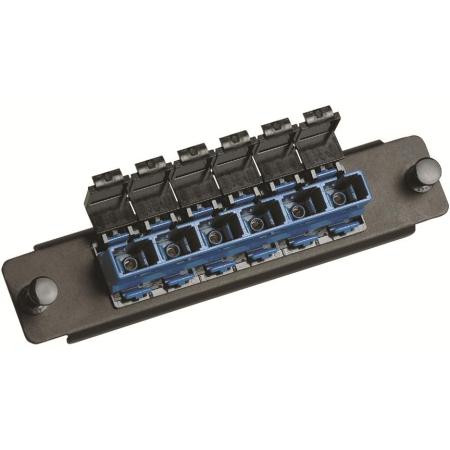 COMMSCOPE Uniprise Adapter Panel, black, with 1 TeraSPEED 6-fiber, SM ...