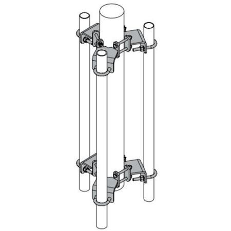 SABRE Tri-sector custer mount for attaching three 2-3/8" pipes to a ...