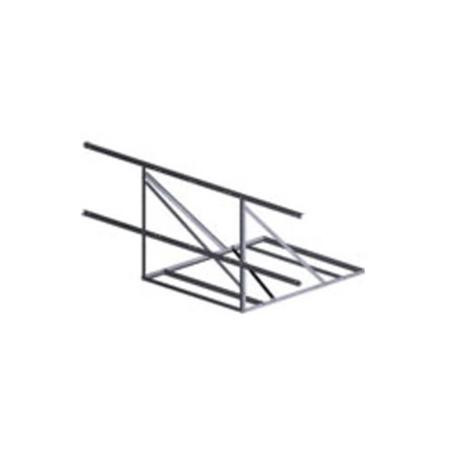 TRYLON 12' Non-penetrating roof ballast frame with three 2-3/8" x 6 ...
