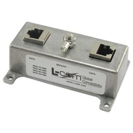L-COM Indoor 10/100/1000 Base-T CAT6 Gas Tube Lightning Protector RJ45 ...
