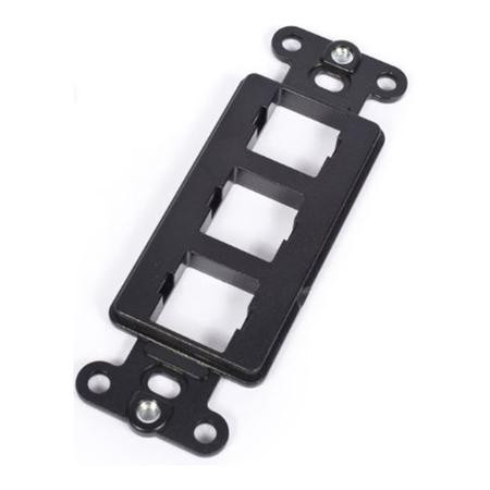 COMMSCOPE M108 Flush Mounted Modular Mounting Frame, three port black ...