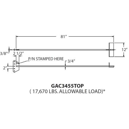 ROHN anchor rod assembly. Consists of rod with flat concrete anchor and ...