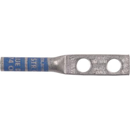 BURNDY heavy duty, two-hole compression ground lug. Terminates #6 AWG ...