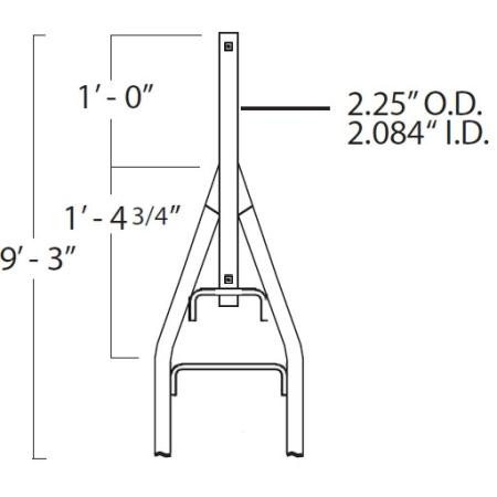ROHN 25G series top section for use with communication antenna. Mast ...