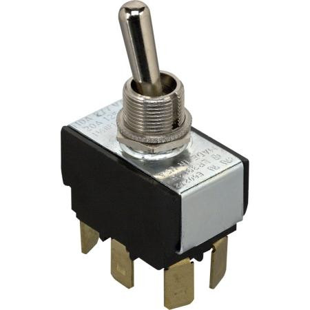 GC bat handle toggle switch. Medium duty 20A-125VAC,10A-250VAC. .500 ...