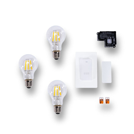 PoE Lighting Plug-and-Play Kit with 24V LED Driver, Bulbs, and Wireless ...