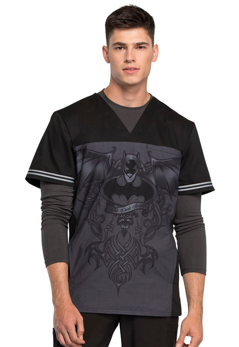 DC Comics Batman Dark Knight Scrub Top for Men
