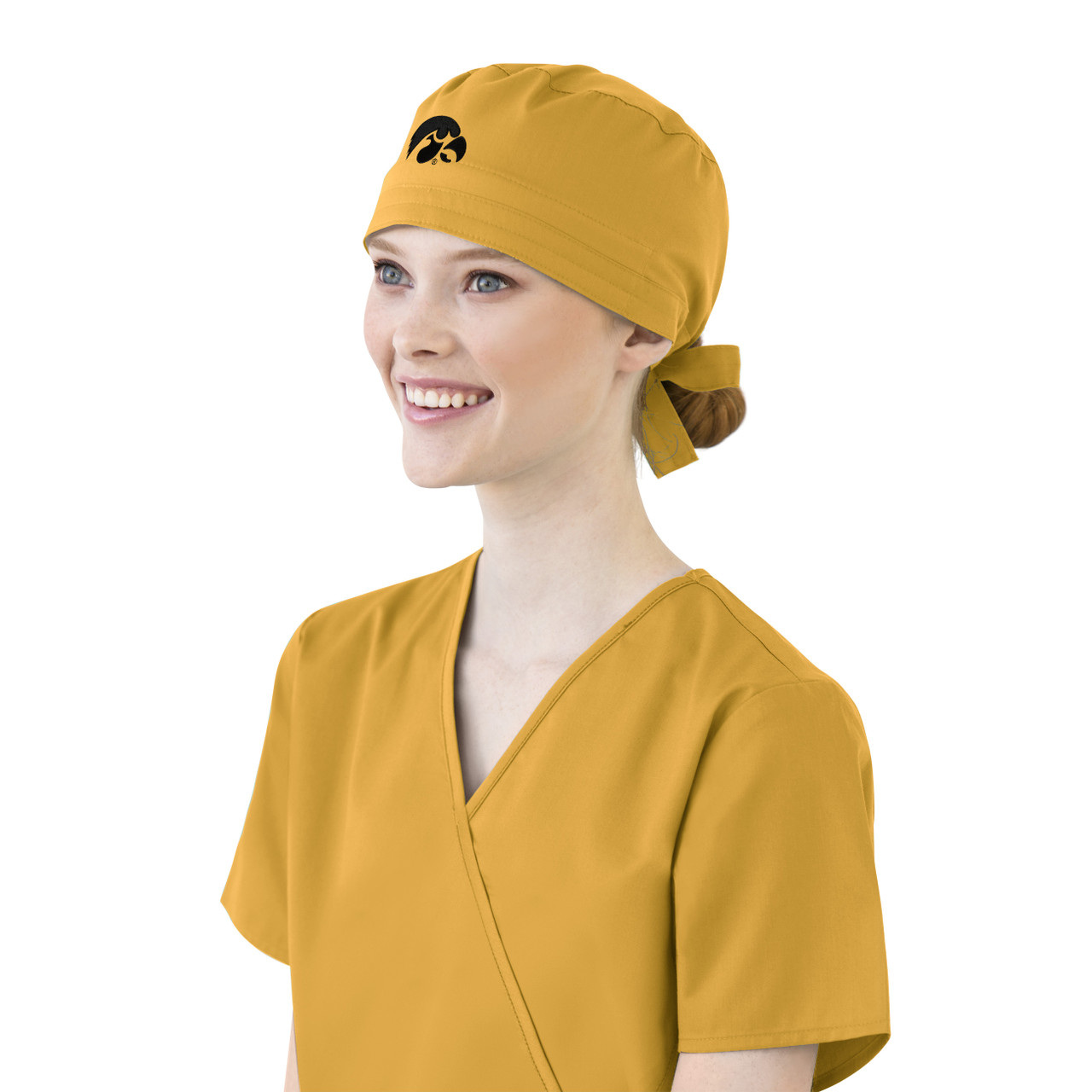 University of Iowa Hawkeyes Black Scrub Cap for Women