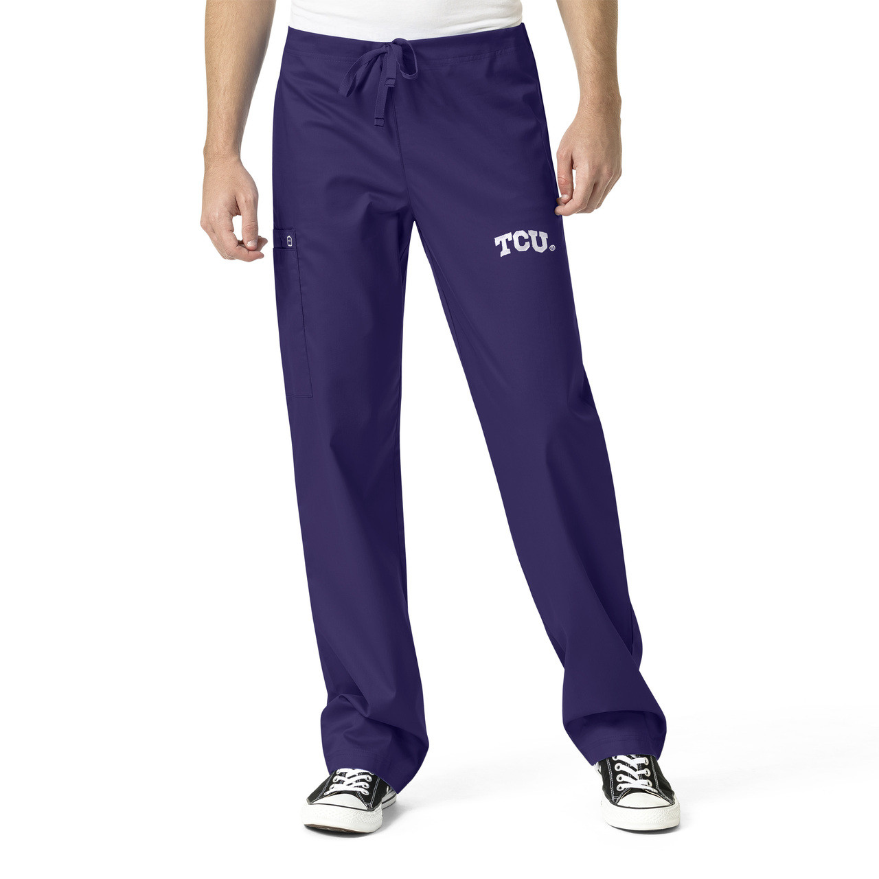 TCU Men's Grape Cargo Scrub Pants