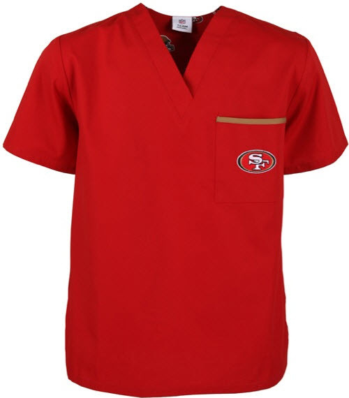 San Francisco 49er's Men's NFL Scrub Top - Scrub Identity