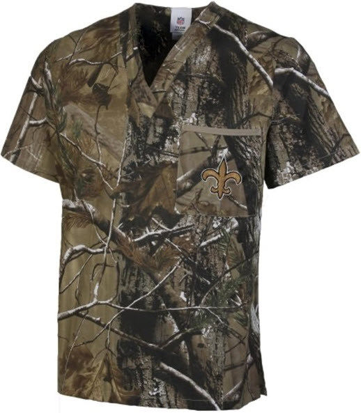 Dallas Cowboys Real Tree Men's NFL Scrub Top - Scrub Identity