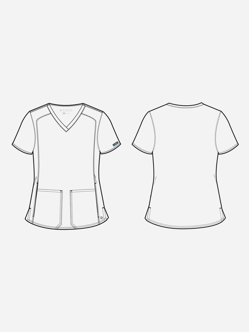 Med Couture Insight Women's V-Neck Side Pocket Scrub Top
