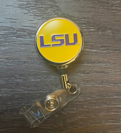 LSU Yellow Retractable Badge Reel