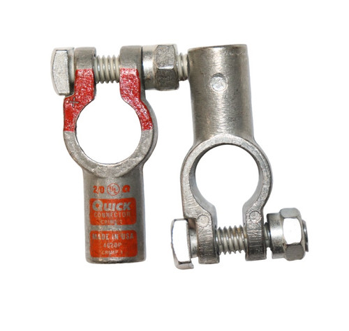 2/0 GA POS Battery Terminal - Top Post - Straight Crimpable