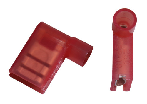 22-18 GA .250" - Fully Insulated Nylon Flag Terminals (FEMALE) - CRIMPZONE