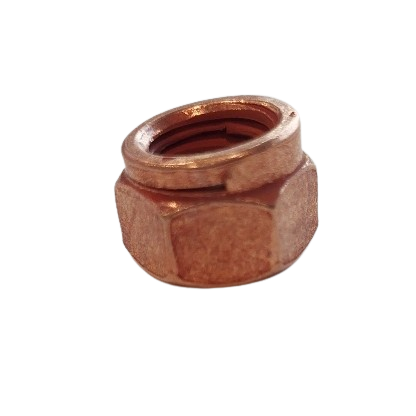 Nut Copper Coated - Slotted Self Locking