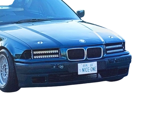 BMW E36 Custom Headlight Light Bar Brackets