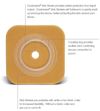 Sur-Fit Natura Durahesive Skin Barrier w/Flange 413 153 413 154 413
