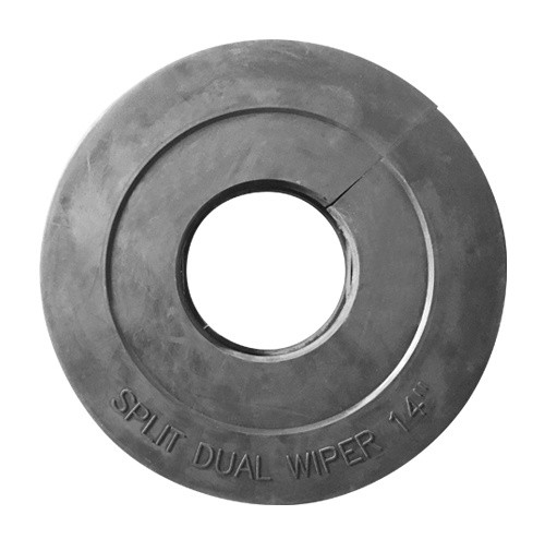 Dual Split Rod Wipers 3.5" ID x 14" O.D.