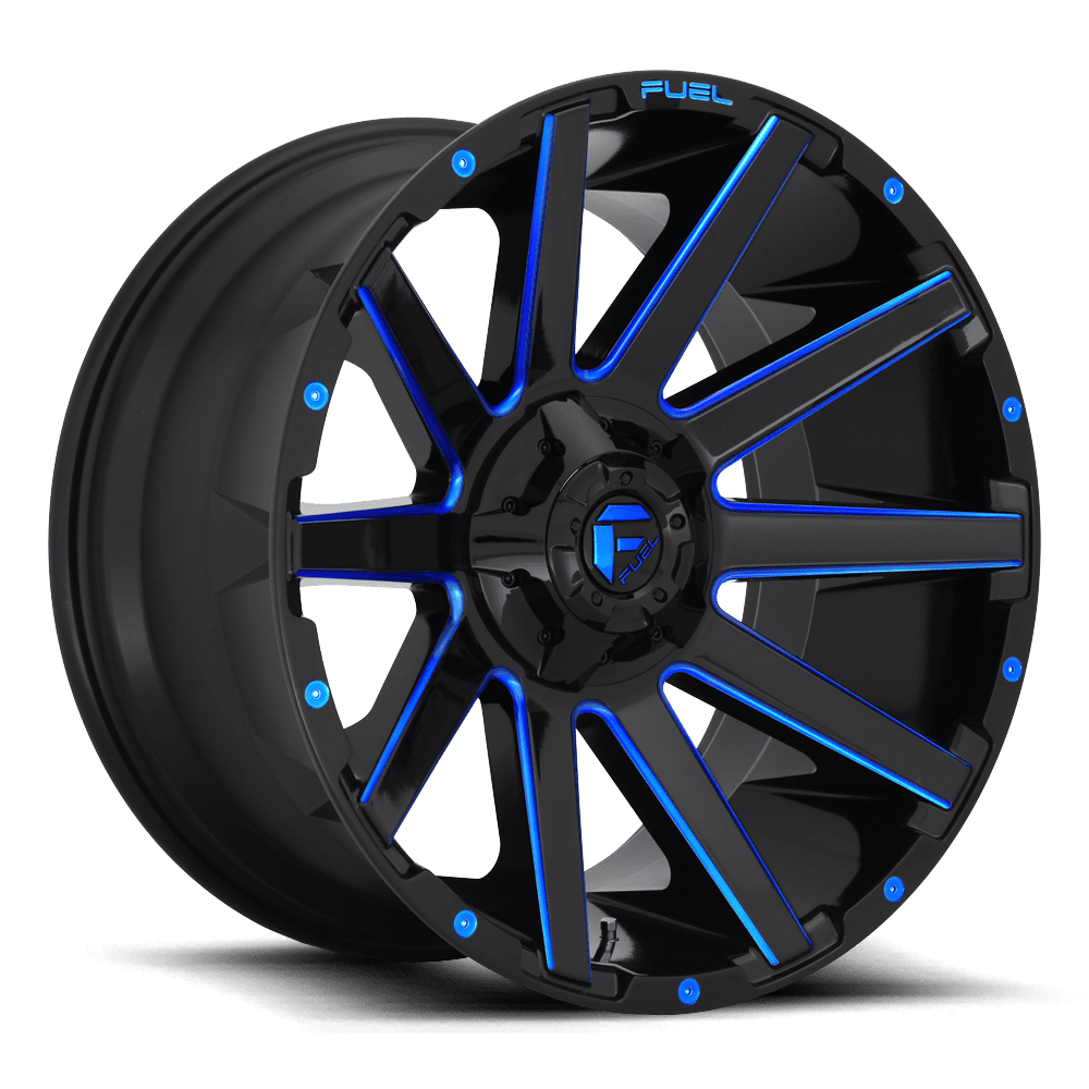 Fuel Offroad D646 Hardline Gloss Black w/ Candy Blue Wheel for 2007 ...