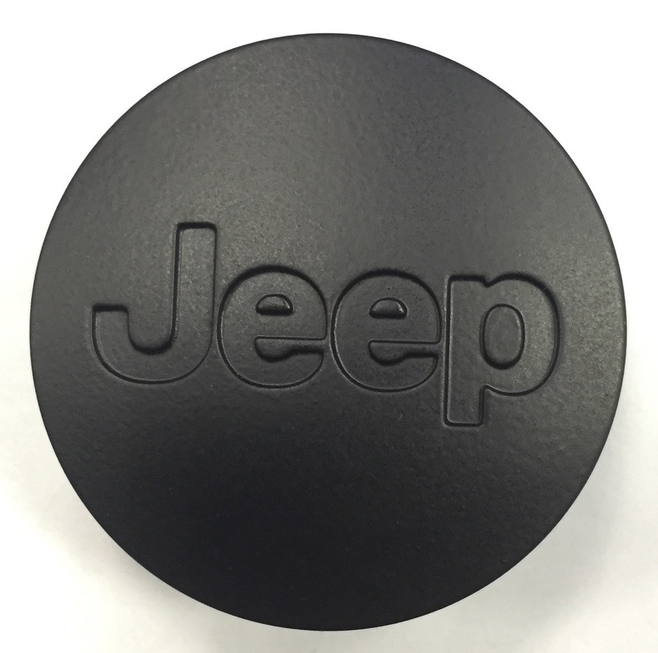 Mopar Satin Black Center Cap for 2007-2018 Wrangler JK - JustForJeeps.com