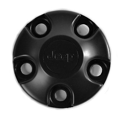 Mopar Satin Black Center Cap for 2007-2018 Wrangler JK - JustForJeeps.com