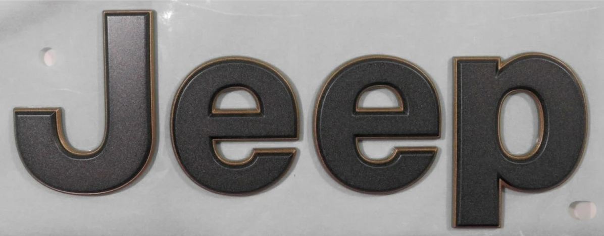 Mopar Grey and Bronze "Jeep" Fender Badge for Wrangler JL & Gladiator JT