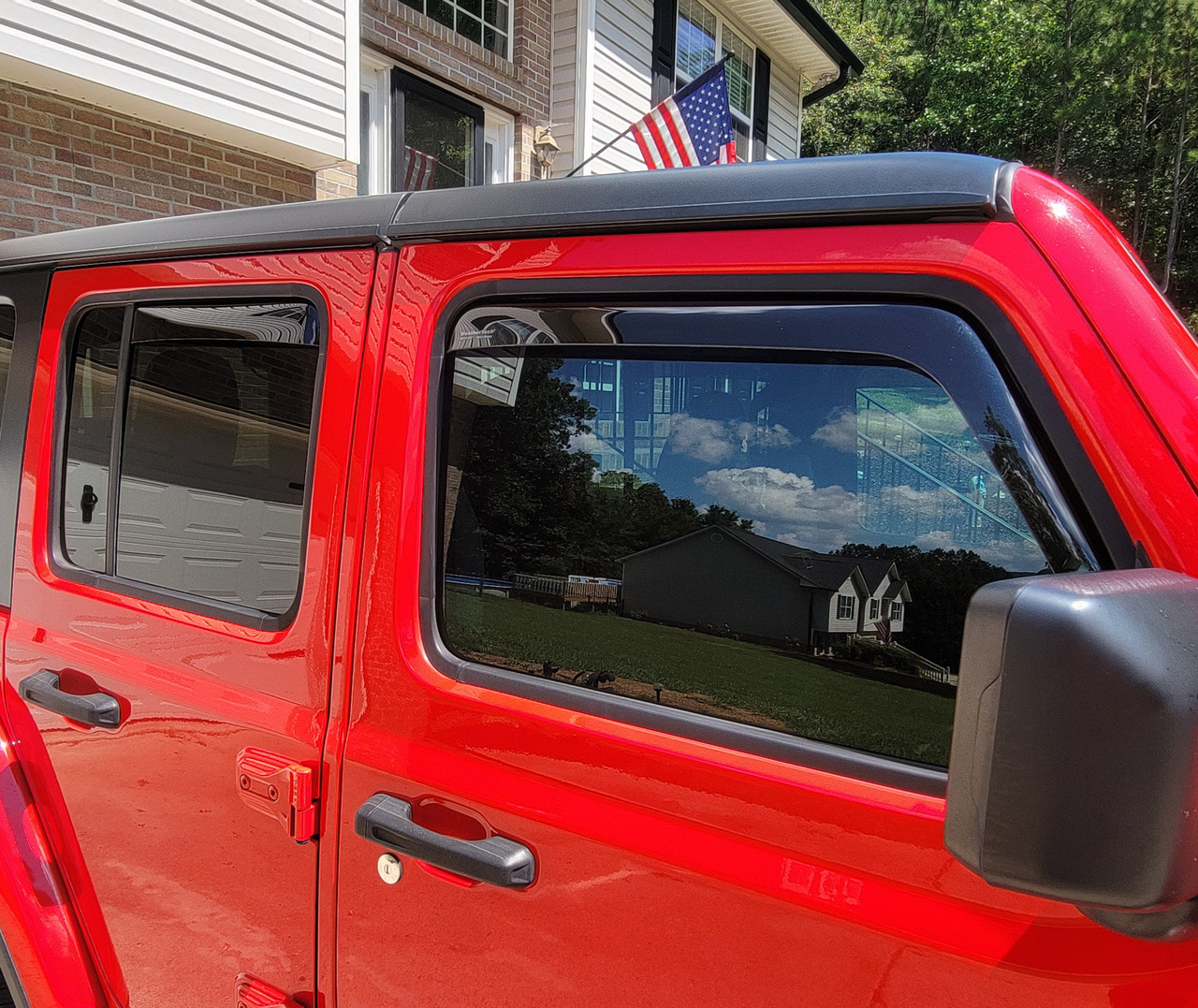 Weathertech Side Window Air Deflectors for 2018-2025 Wrangler JL and ...